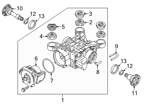 FL3Z-1007-D - Genuine Ford Base No. #1007D Wheel Assembly