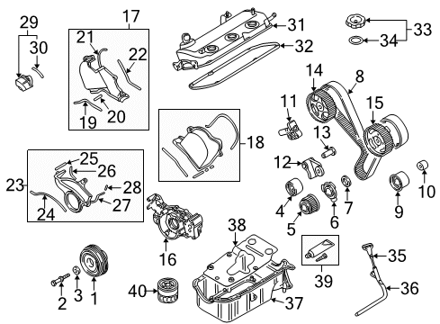HC3Z-7A095-A - Genuine Ford Oil Cooler Assembly