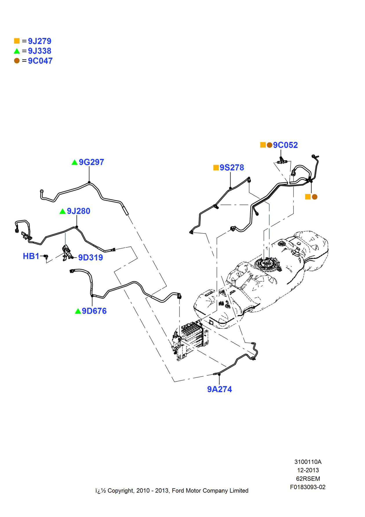 AL3Z-9J338-J AL3Z9J338J - Genuine Ford Base part # 9J338 Tube