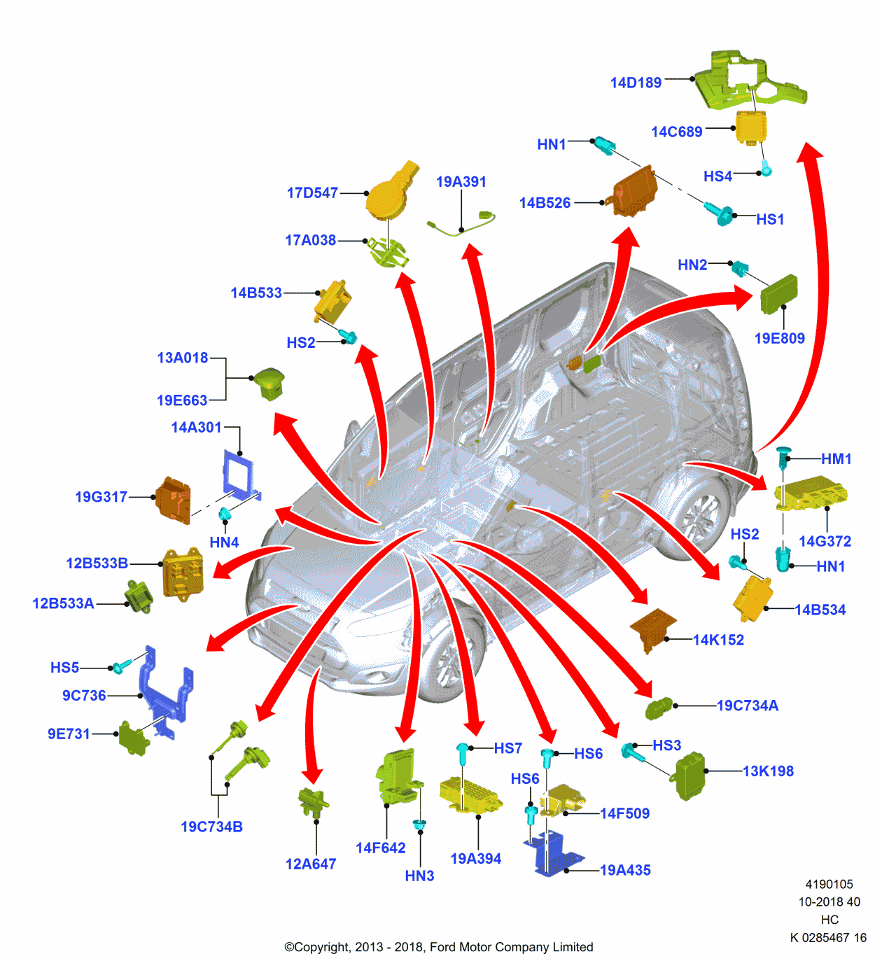 KV6Z-12B533-B KV6Z12B533B - Genuine Ford CONTROL UNIT
