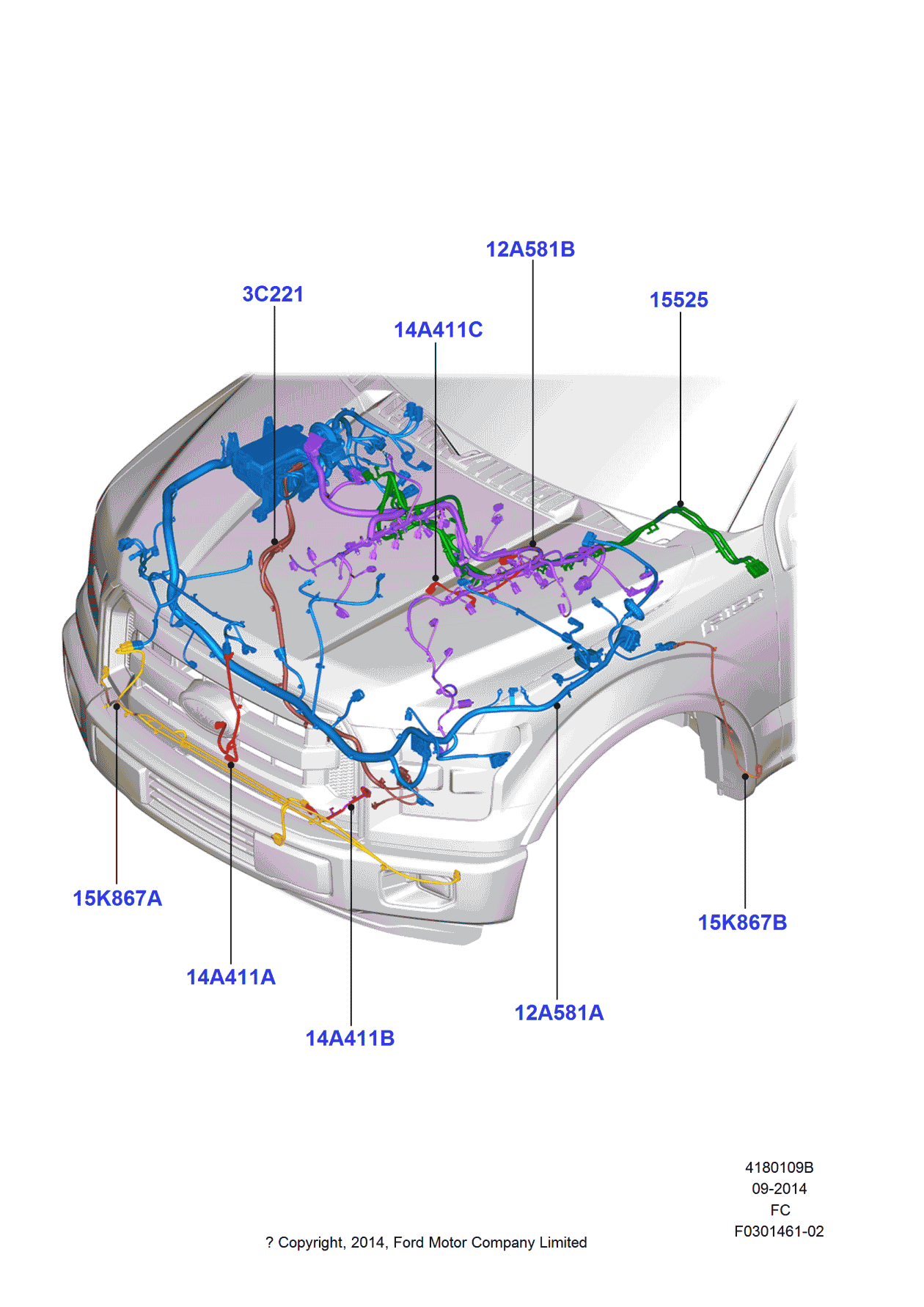 FL3Z-15K867-M FL3Z15K867M Genuine Ford Part