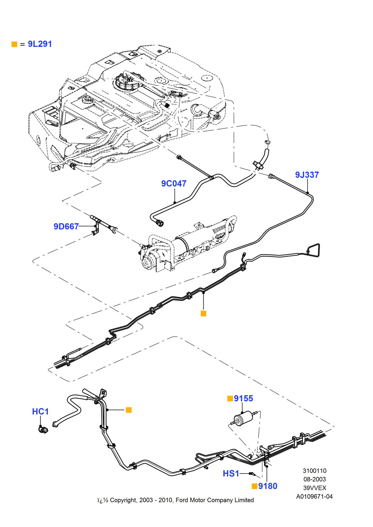 3F2Z-9L291-BJ 3F2Z9L291BJ Genuine Ford Part