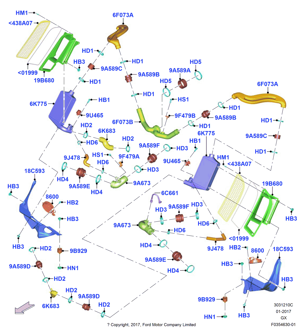 HG7Z-9A589-B HG7Z9A589B - Genuine Ford Spacer