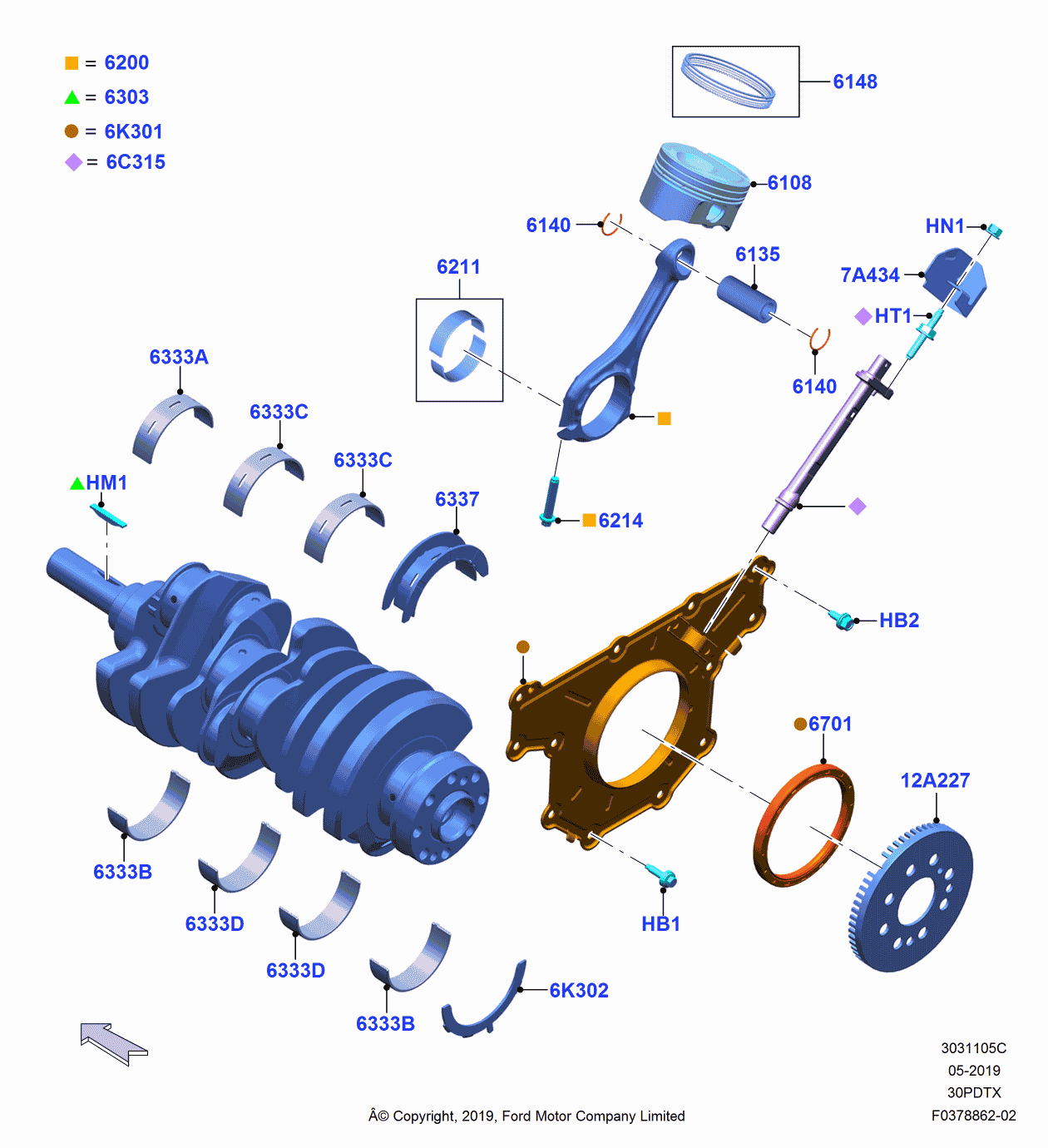 JT4Z-6337-H JT4Z6337H Genuine Ford Part