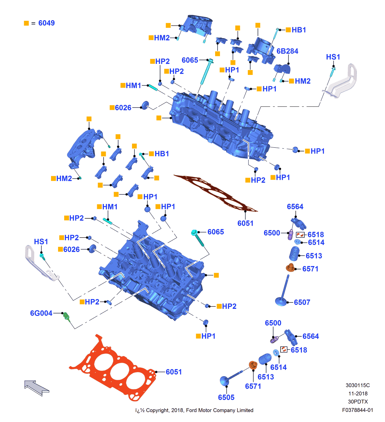 JT4Z-6513-A JT4Z6513A - Genuine Ford SPRING - VALVE