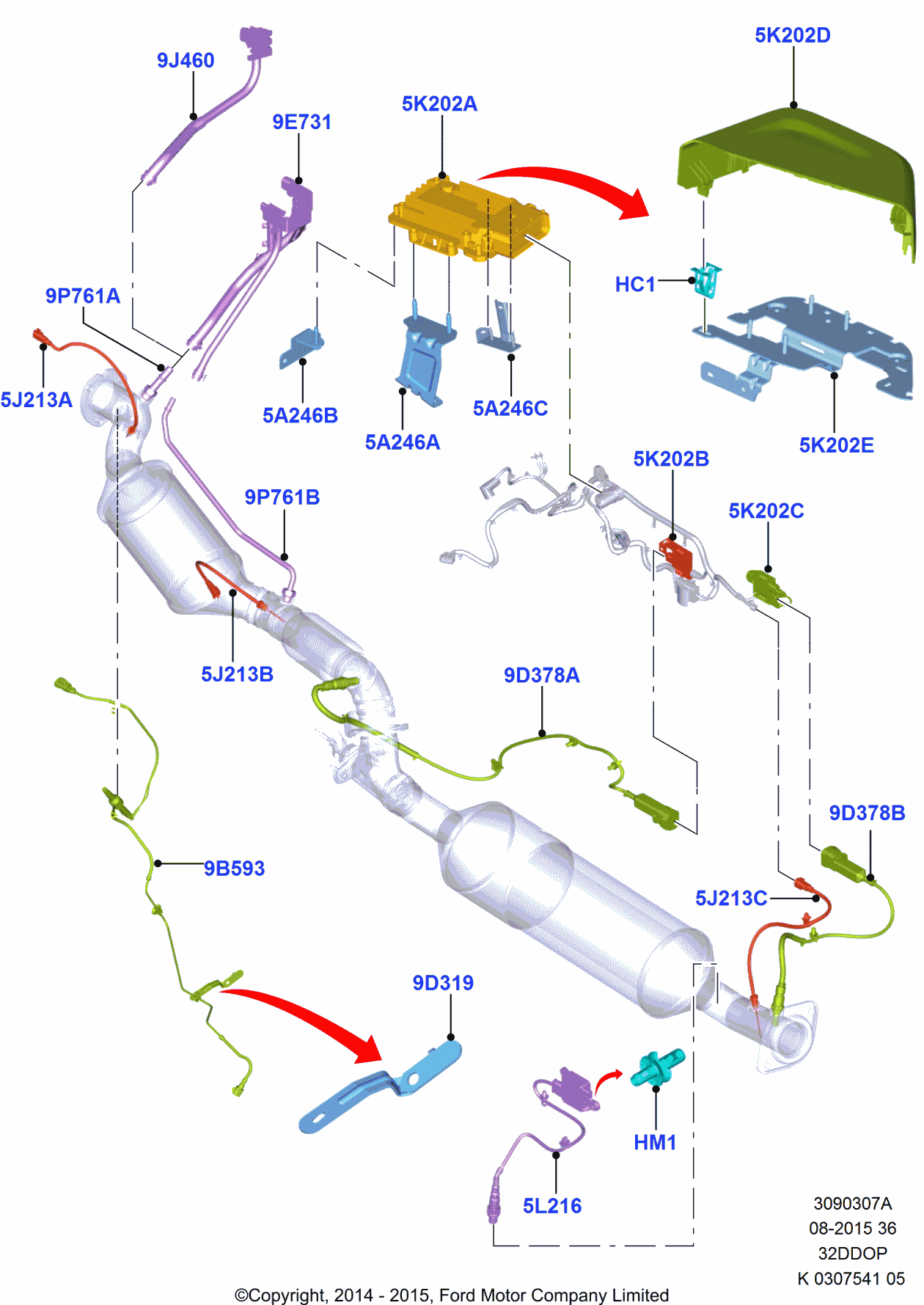 GK4Z-12B591-A GK4Z12B591A Genuine Ford Part