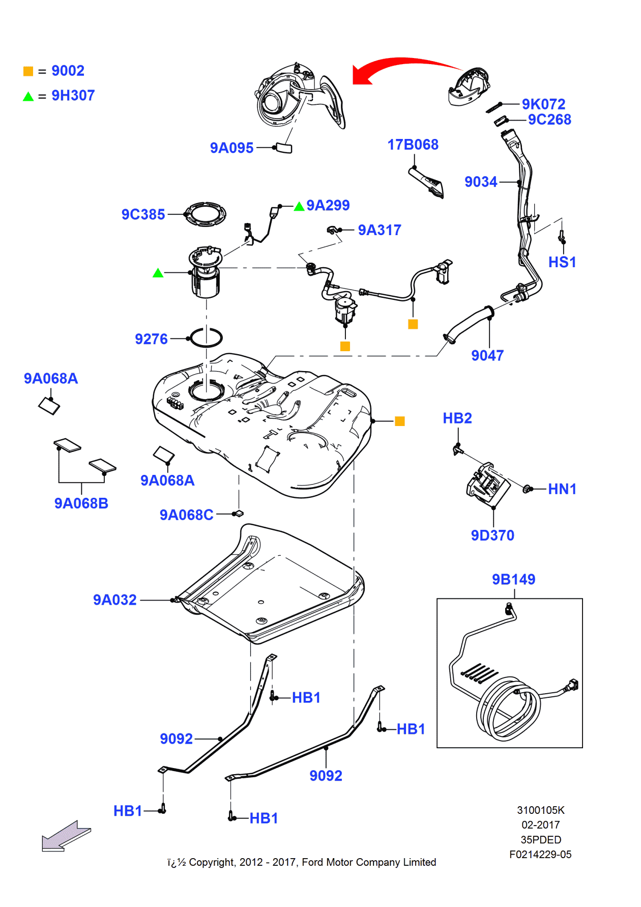 FG1Z-9B149-A FG1Z9B149A Genuine Ford Part