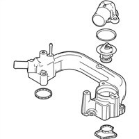 7R3Z-8C368-C - Genuine Ford Base No. #8C368 Pipe - Water By-Pass
