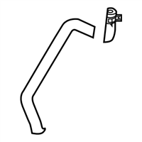 5F9Z-18472-AB - Genuine Ford Base No. #18472A Hose - Heater Water